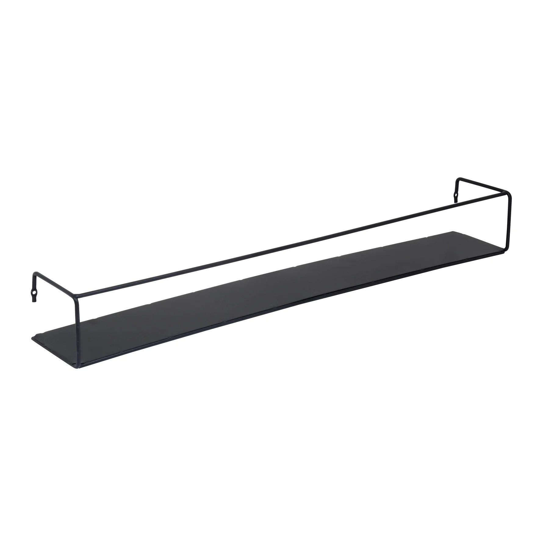 Prateleira De Parede Metal com Suporte 80x12 Preta Zamar | MadeiraMadeira