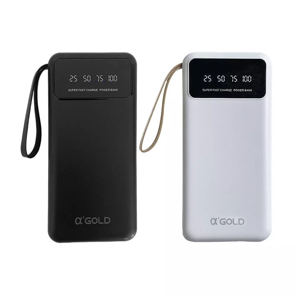 Carregador Portátil 20000mah Power Bank 4 em 1 Bateria Externa Móvel A'gold Bte-30 | MadeiraMadeira