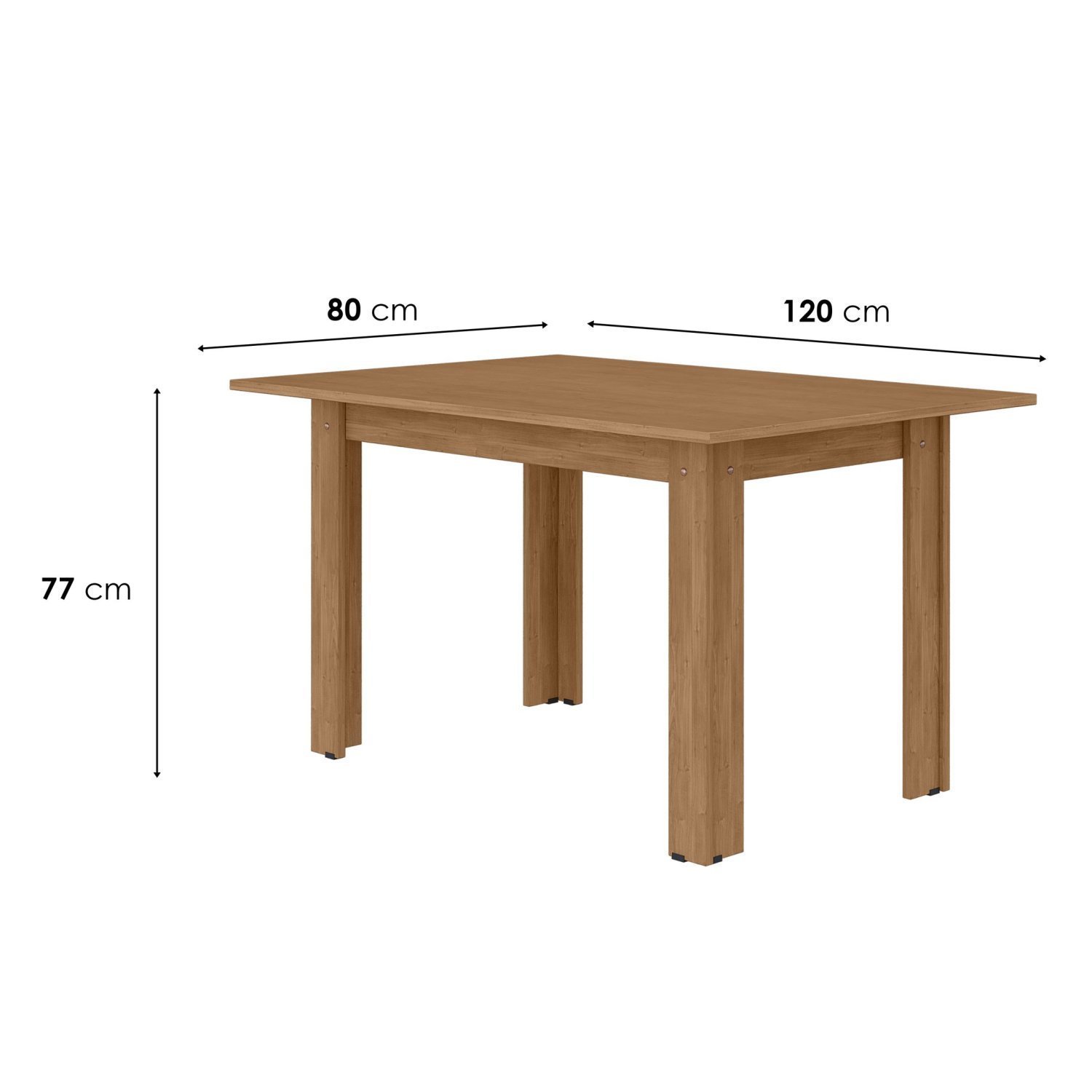 Mesa Retangular 120x80cm Tp Mdf Lisboa | MadeiraMadeira