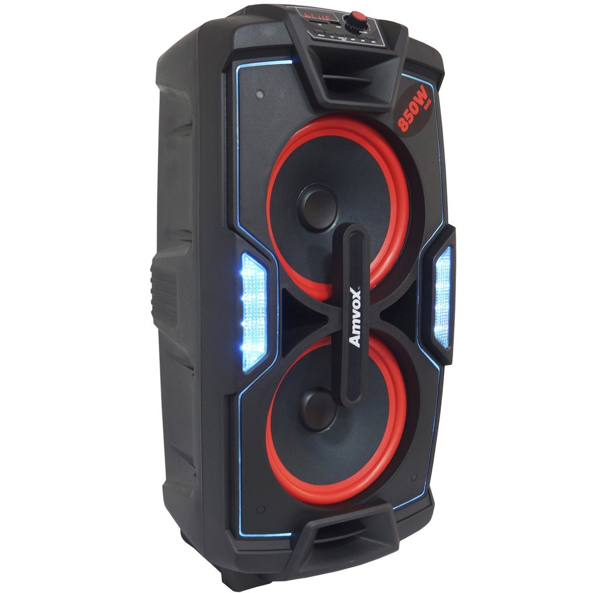 Caixa Som Amplificada Portátil Bluetooth 850W Rms Led Tws Bateria Amvox ...