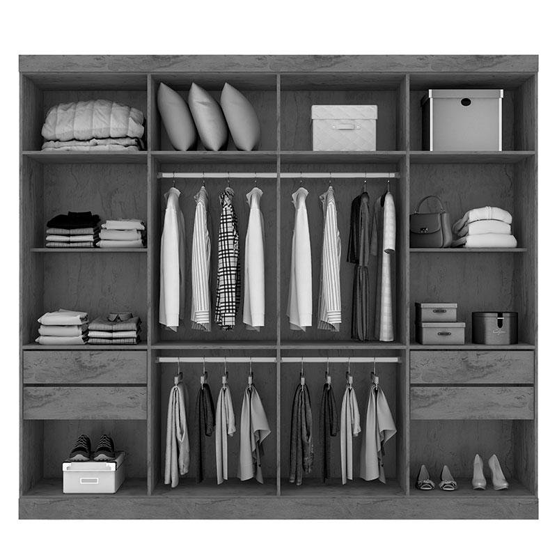 Quarto de Casal Guarda Roupa 1684 Demolição e Cabeceira Daiana 160 cm ...