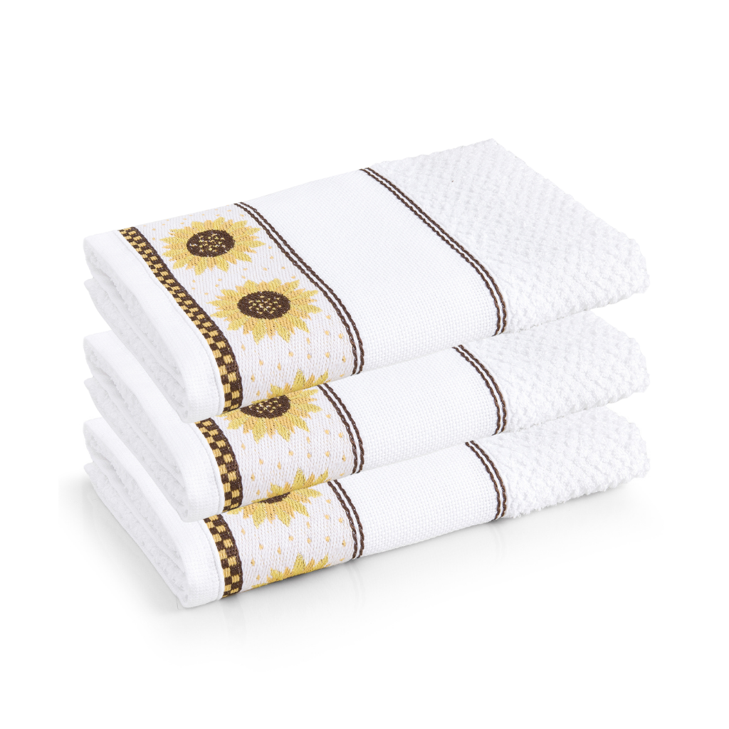 Kit 3 Panos de Copa Barra Bordar Messina | Karsten Girassol ...