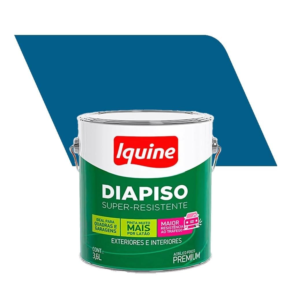Tinta Piso Acrilica Fosco Diapiso 3,6l Azul Profundo Iquine ...