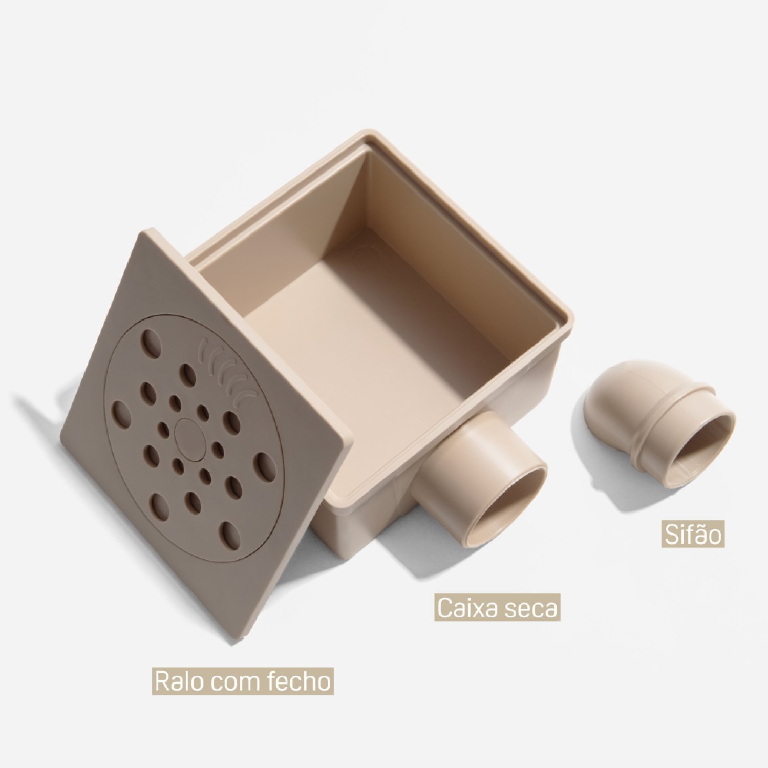 Ralo Seco Sifonado com Fecho 10x10 Cm | MadeiraMadeira