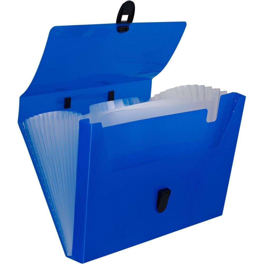 Pasta Sanfonada Plastica Colors A4 12 Divisoes Azul Polibras ...