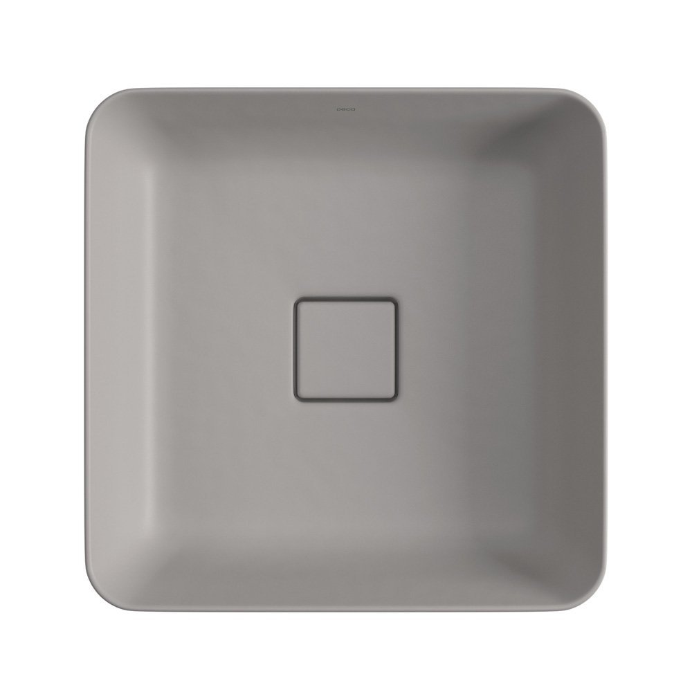 Cuba De Sobrepor Deca Slim 40X40 L.21040.85 Quadrada Soft Antracite ...