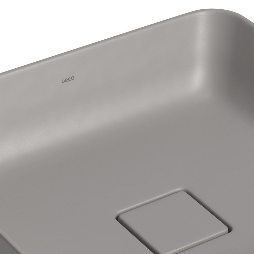 Cuba De Sobrepor Deca Slim 40X40 L.21040.85 Quadrada Soft Antracite ...