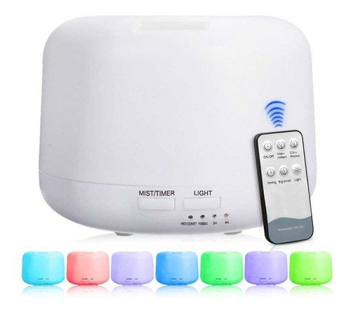 Aromatizador Umidificador Ultrassônico Led 7 Cores 500ml Ful - Branco | MadeiraMadeira