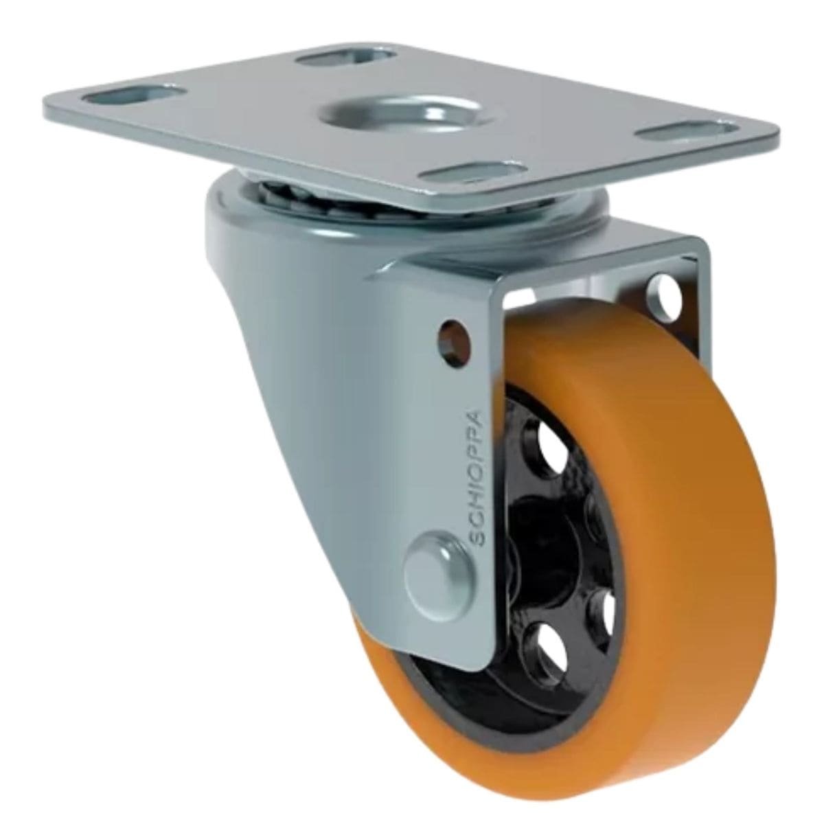 Rodizio Girat Placa 2 Pol. Pu (4 Und) Schioppa Metalurgica | MadeiraMadeira