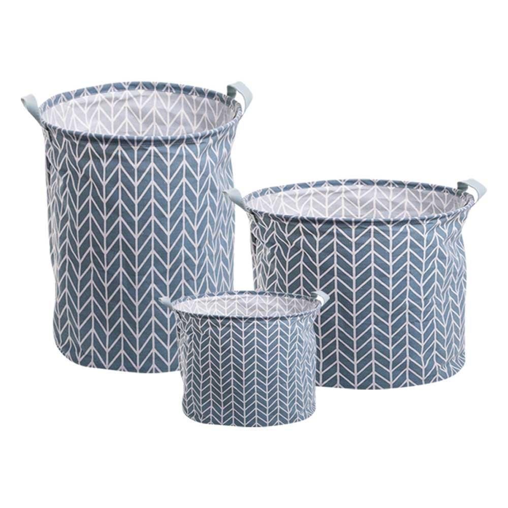 Kit 3 Cestos Para Roupas Ou Multiuso Cinza - P M G | MadeiraMadeira