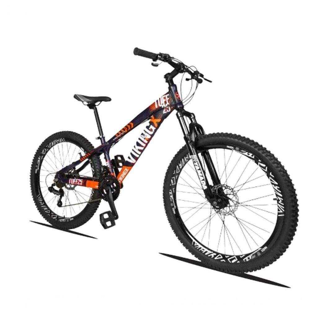 Bicicleta Vikingx Freeride Aro 26 Câmbios Shimanos 21v Roxo Laranja ...