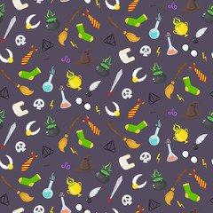 Papel de Parede Harry Potter com diferentes elementos mágicos para ...