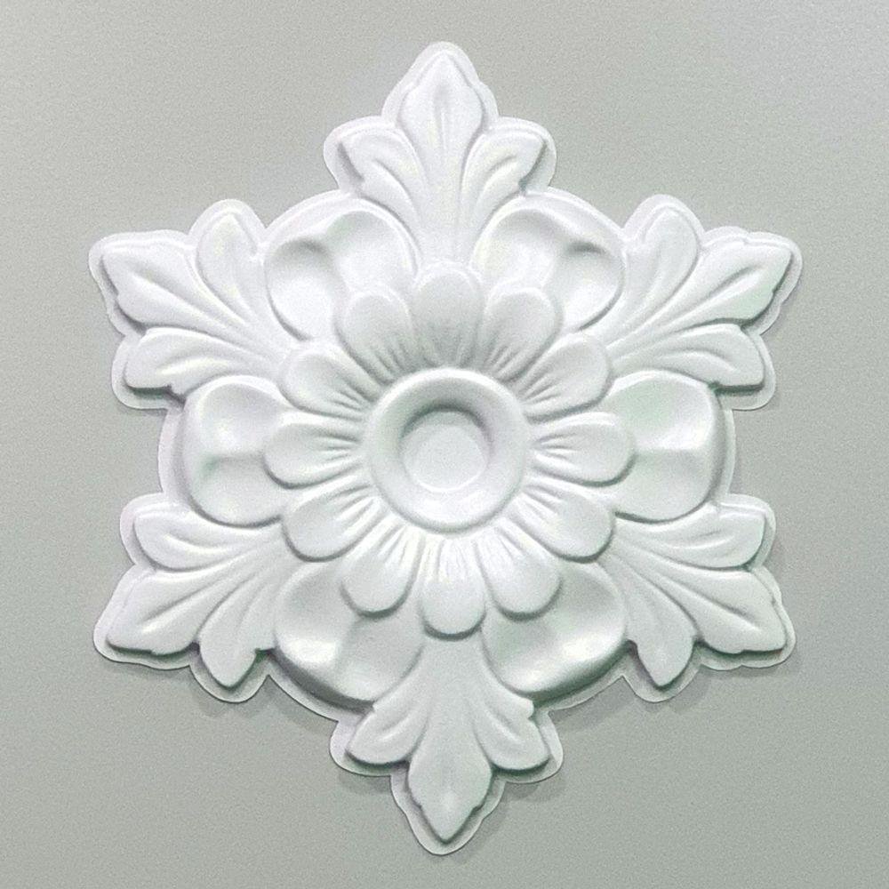 Kit 4 Rosetas Moldura Pvc Decoração Premium De Parede E Teto ...