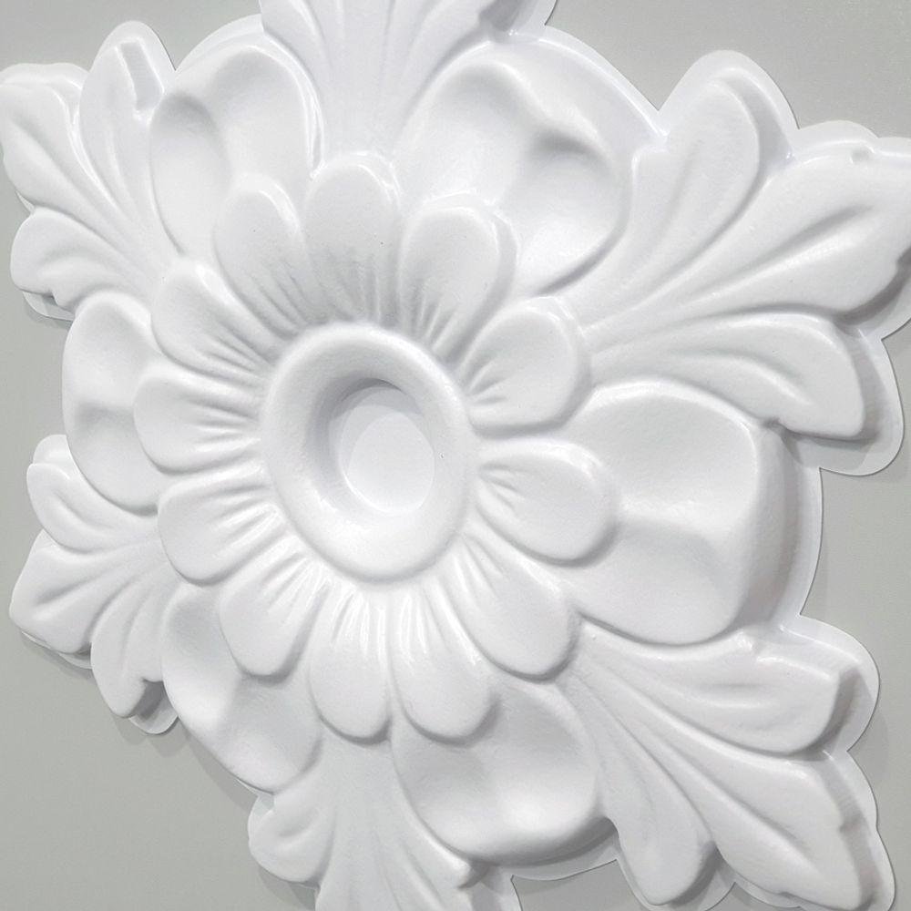 Kit 4 Rosetas Moldura Pvc Decoração Premium De Parede E Teto ...