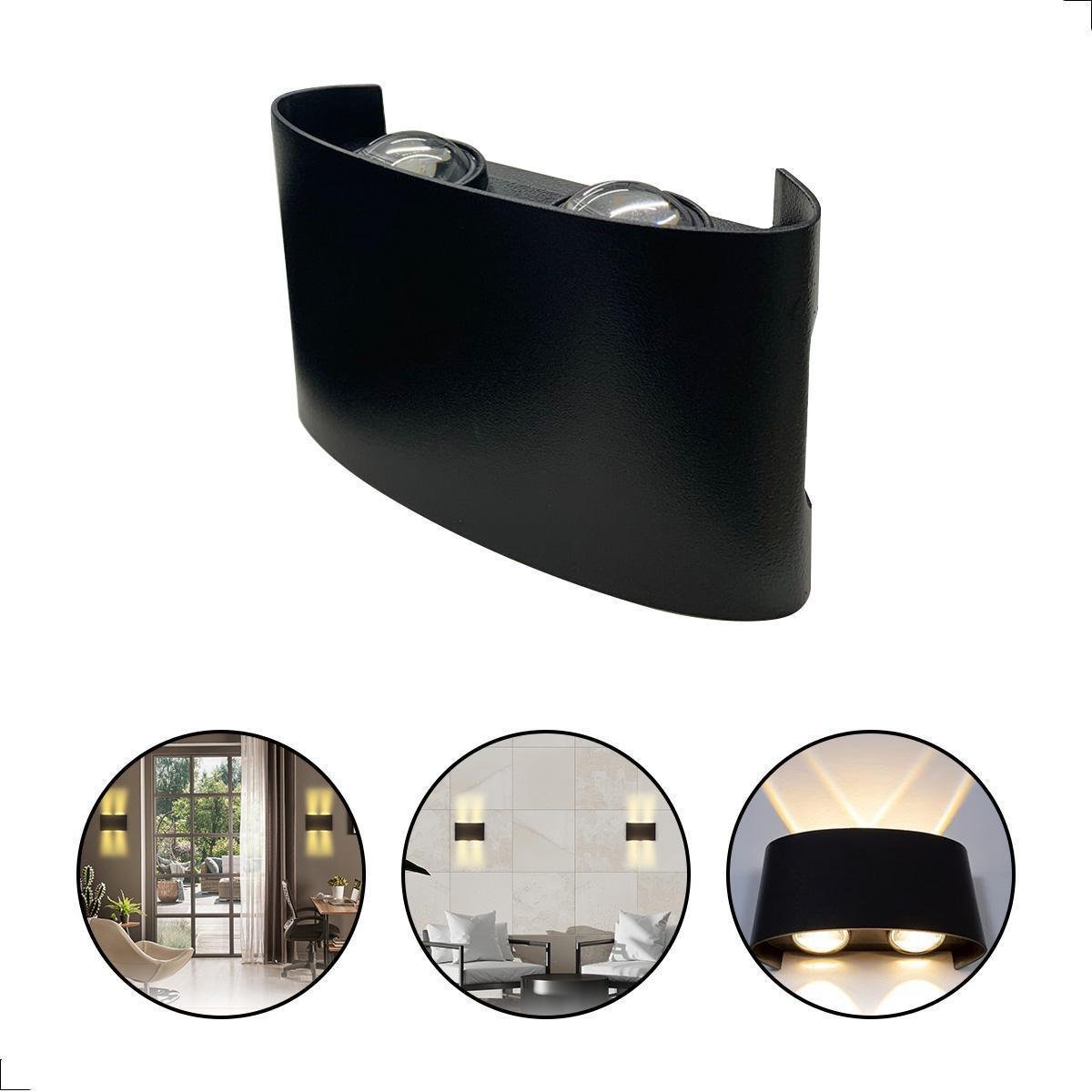 Arandela Parede Externa Clessidra Led 4w 3000k 2 Fachos Ip65 | MadeiraMadeira