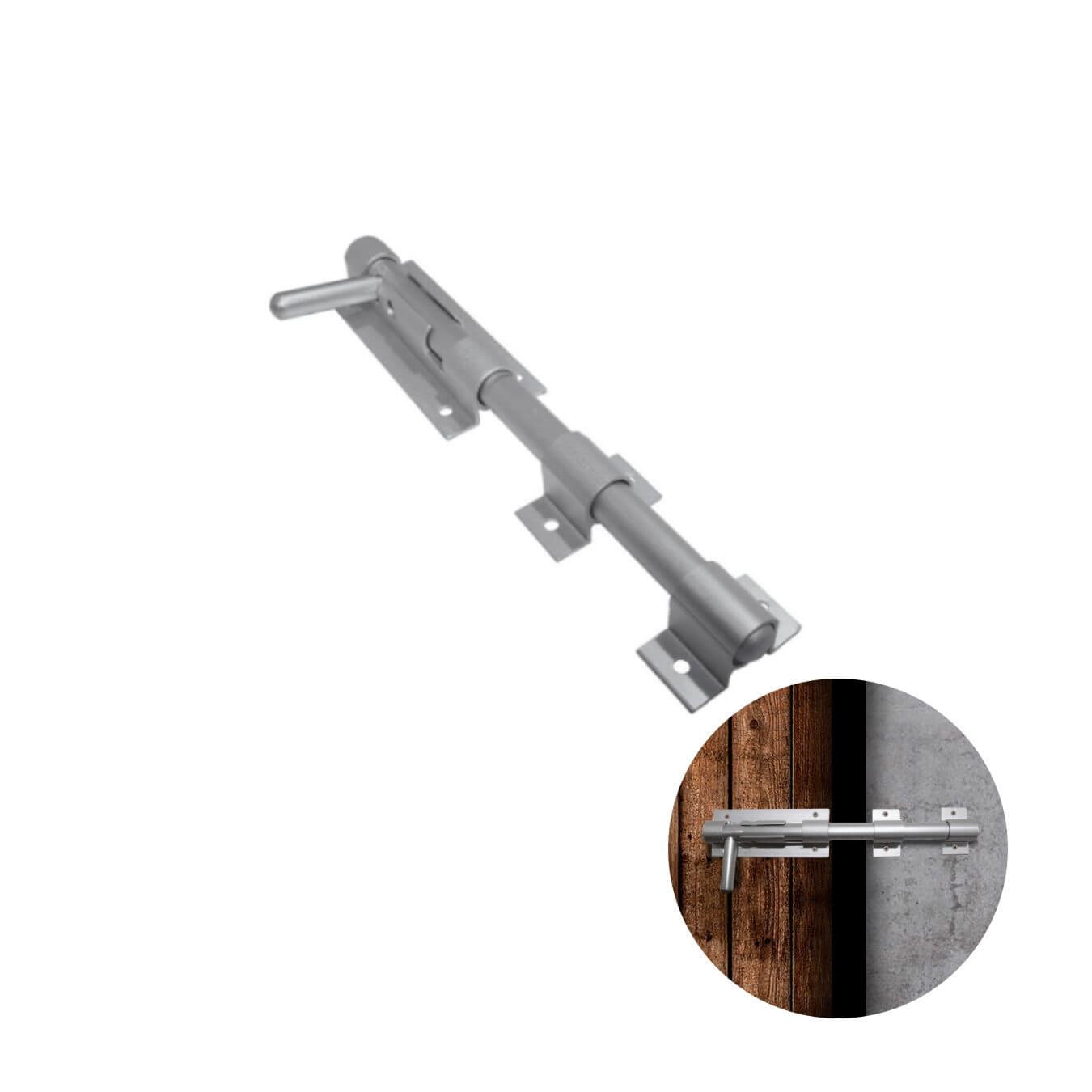 Fecho Trinco Jumbo 300 mm em Alumínio Fosco 2 Unidades | MadeiraMadeira