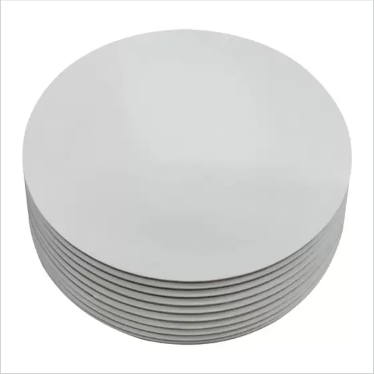 Cake Board 10cm MDF 3mm Kit 10 un para Boleira Confeiteira Borda Liso ...