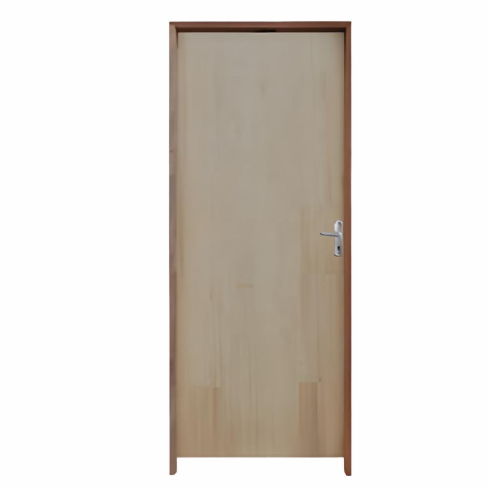 Porta de Madeira Lisa Mescla Esquerdo Batente 14 210x80cm Com Fechadura ...