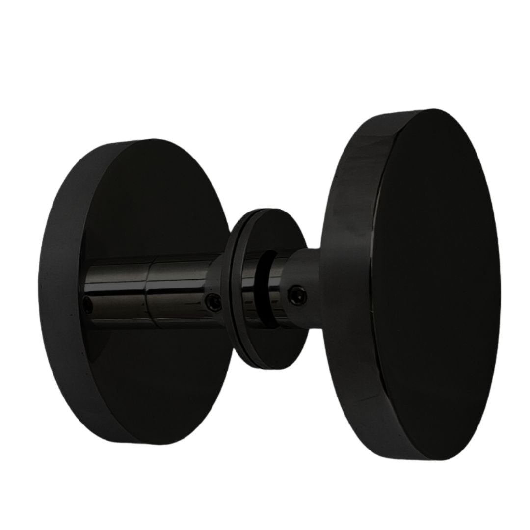 Puxador Alumínio Duplo 3092 Redondo 10cm Vesfer Preto | MadeiraMadeira