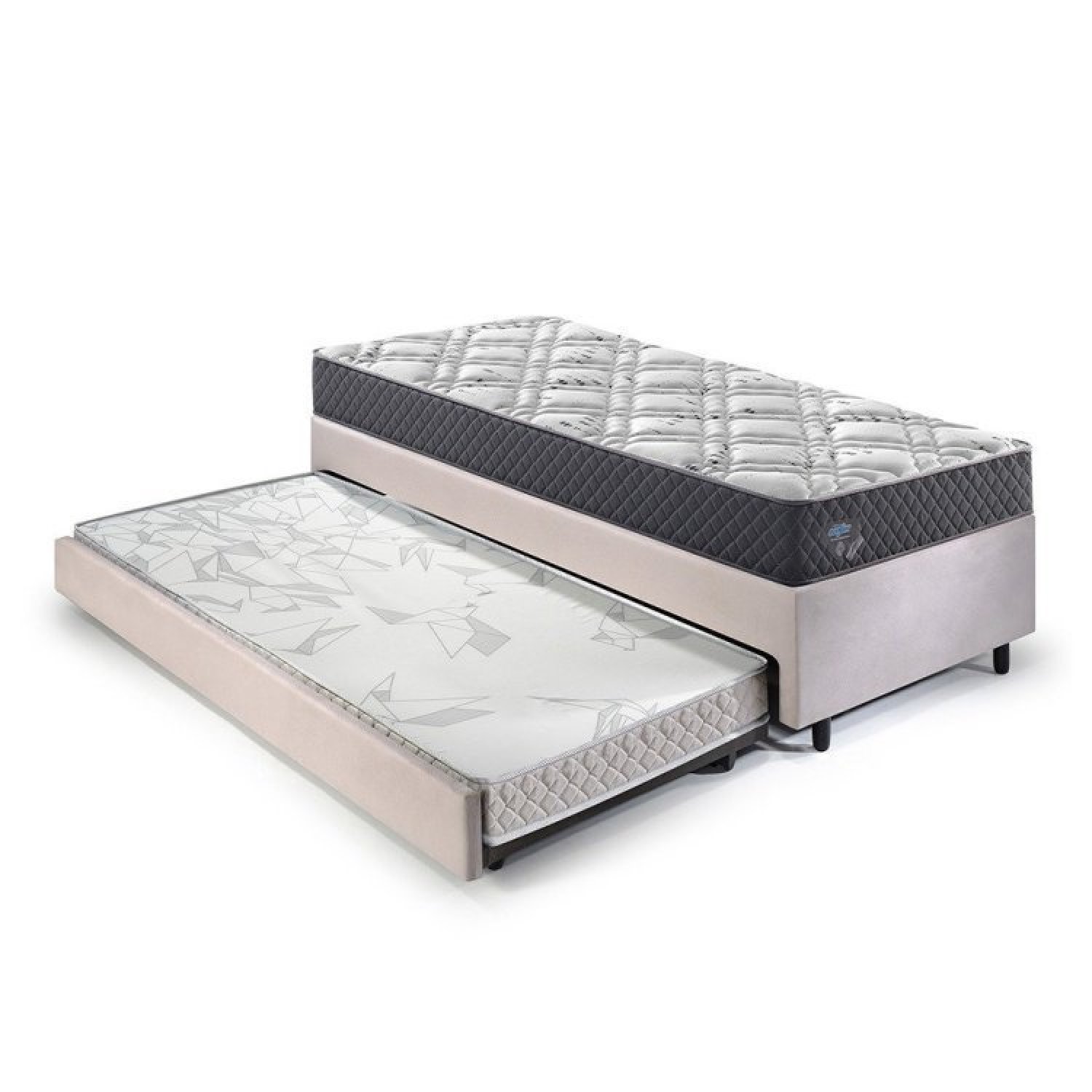 Bicama Box Solteiro com Colchão Adapto Ecoflex Molas Ensacadas Suede ...