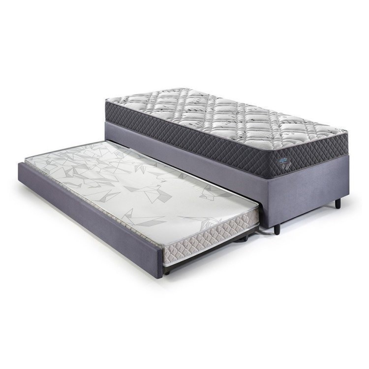 Bicama Box Solteiro com Colchão Adapto Ecoflex Molas Ensacadas Suede ...