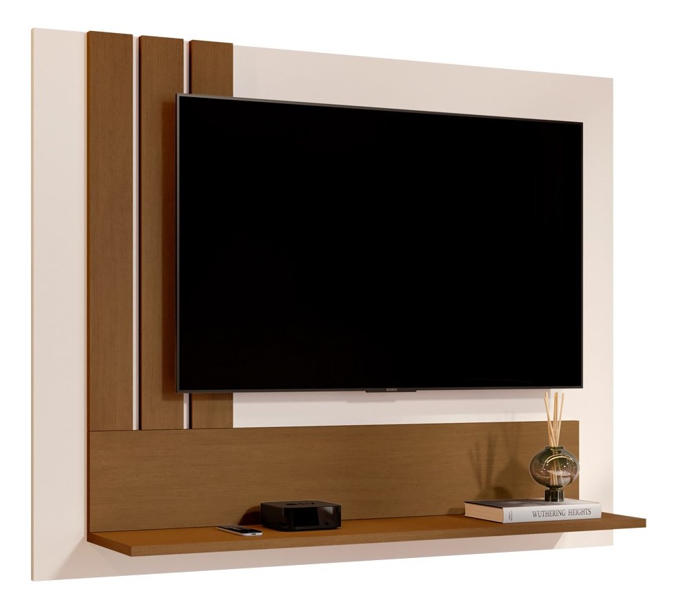 Painel para Tv 43 Polegadas com Prateleira 5119 Luxo Cor Pérola-nature ...
