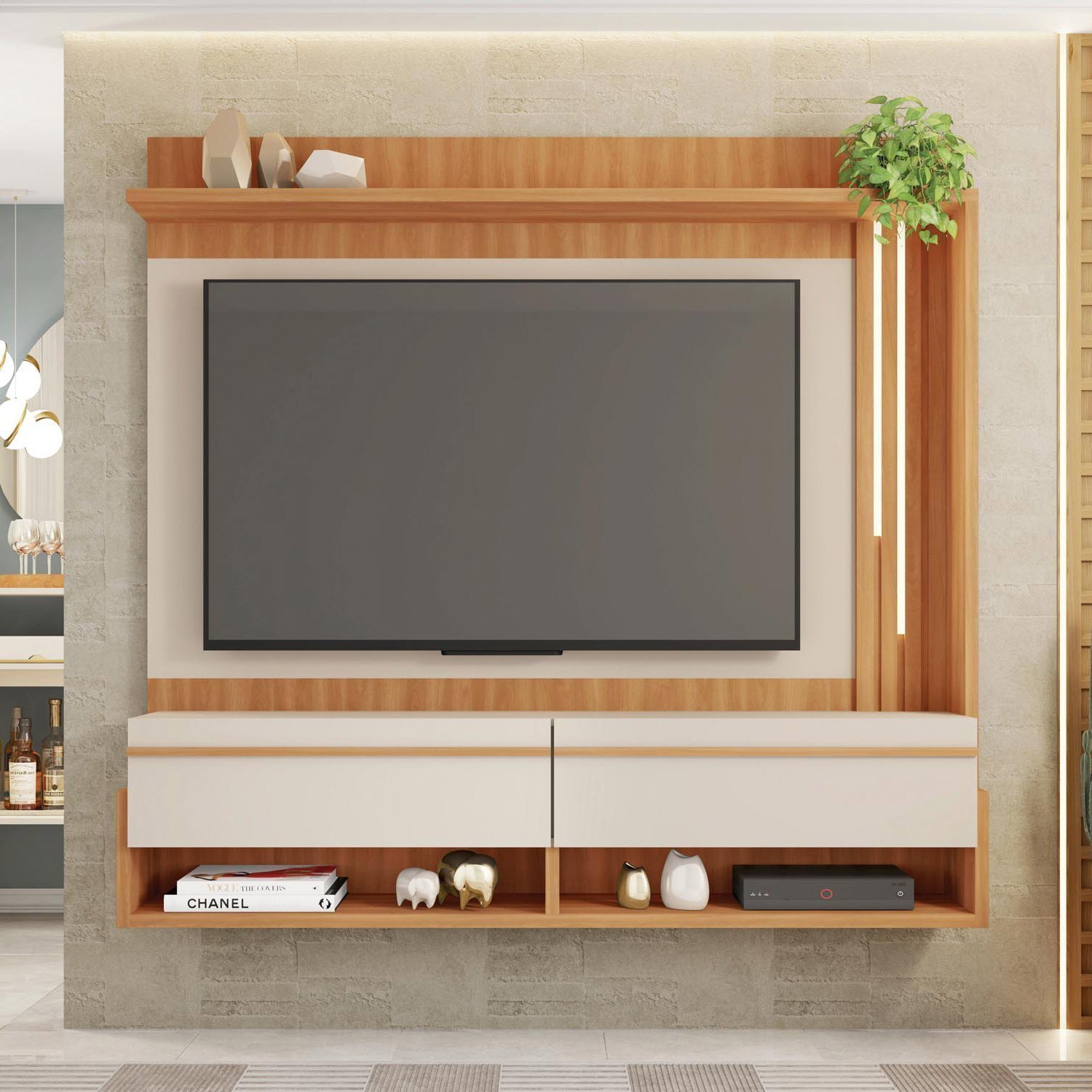 Painel com Led para Tv até 65 Polegadas Arthus | MadeiraMadeira