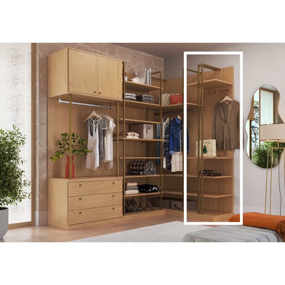 Módulo Prateleiras e Suportes Guarda Roupa Closet Modulado Smart Tube ...