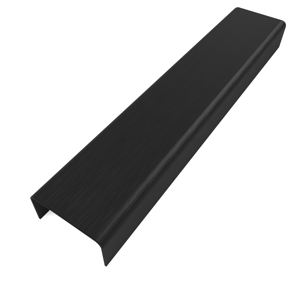 Perfil Listelo "u", Aço Inox 304, Brilho, Preto - 9 X 20 X 9 X 2000 Mm ...
