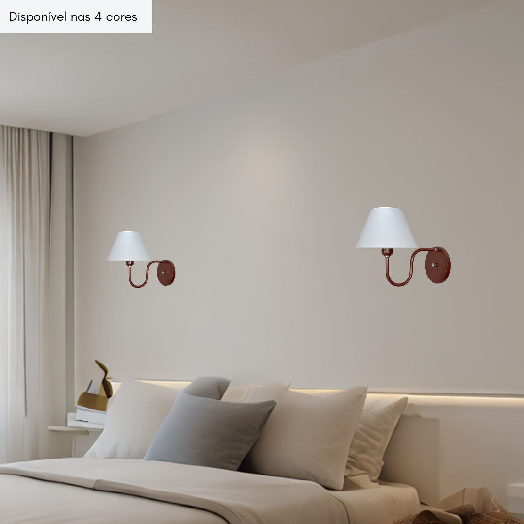 Luminária de Parede Colonial Americana Cúpula Plástico - Soquete E-27 ...