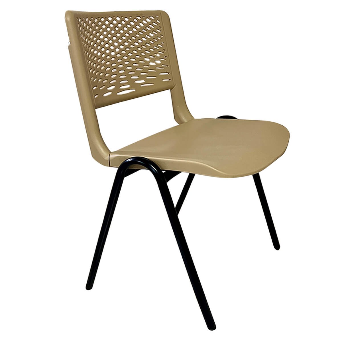 Cadeira de Plástico Resistente e Pés em Metal Verona Bege | MadeiraMadeira
