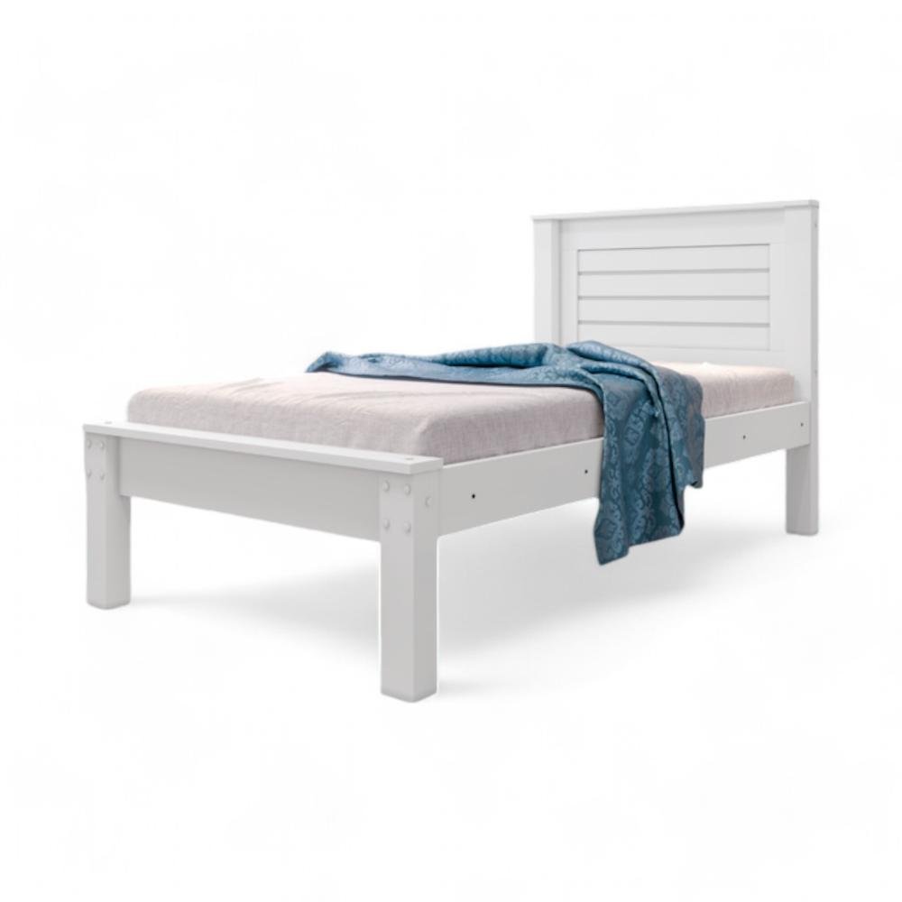 Cama Solteiro Confortável e Moderna Luz Branca | MadeiraMadeira