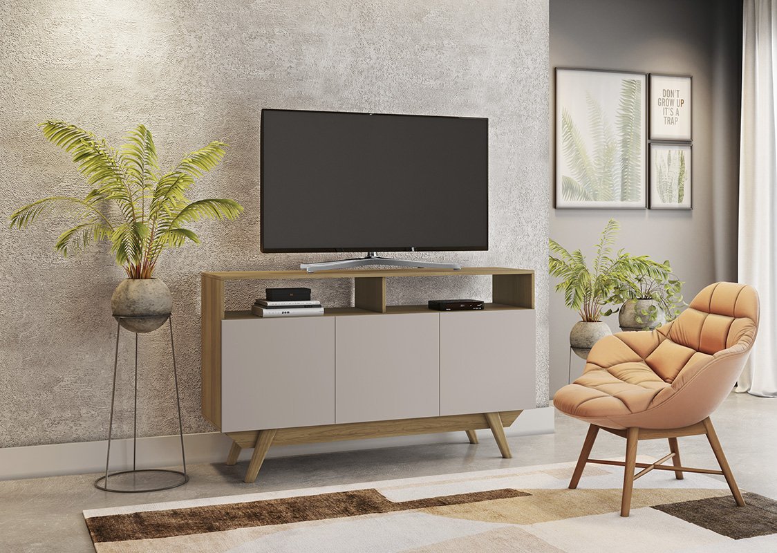 Rack Celebrar Candian Para TV Até 56 Pol JCM Movelaria:Noronha/Off ...