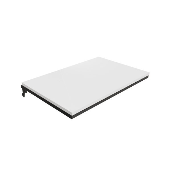 Prateleira 90x40 cm Em MDF Para Cremalheira Modelo Simples Comac Branco ...