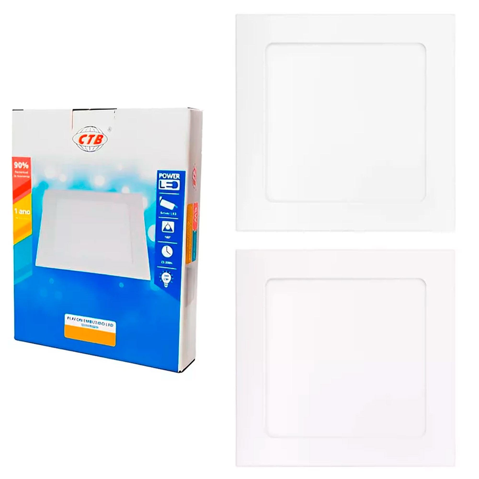 Plafon Led 25w Embutir Slim - Branco Frio - Bivolt | MadeiraMadeira