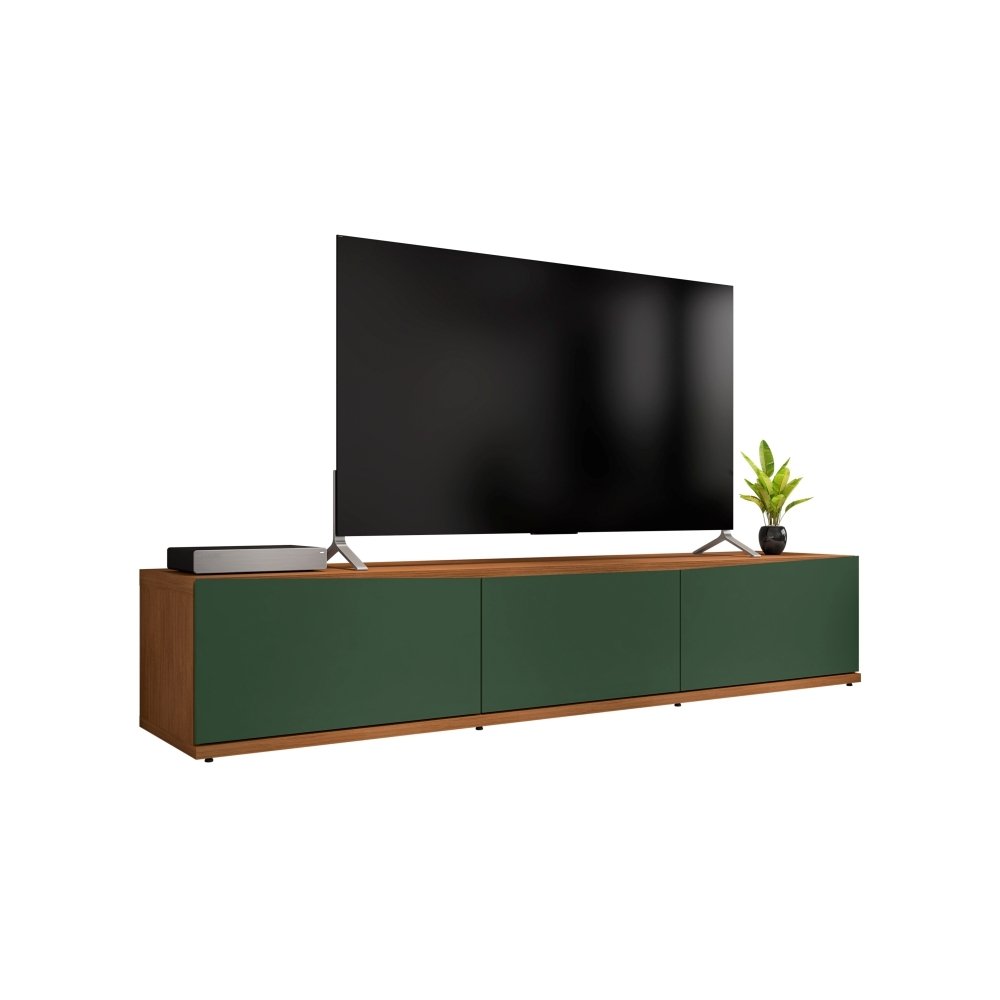 Rack para TV Mônaco com Gaveta Cedro Verde Oliva | MadeiraMadeira