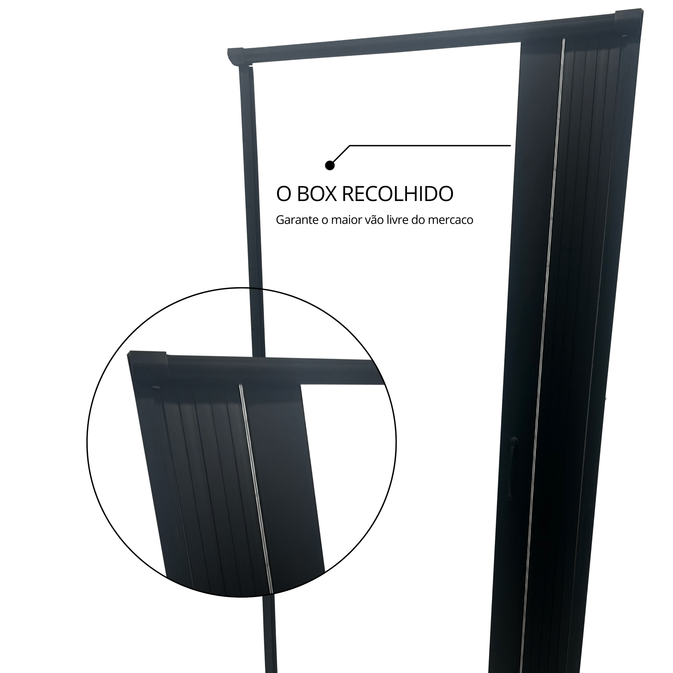 Box Para Banheiro de PVC 185x55cm Sanfonado Frontal BCF | MadeiraMadeira