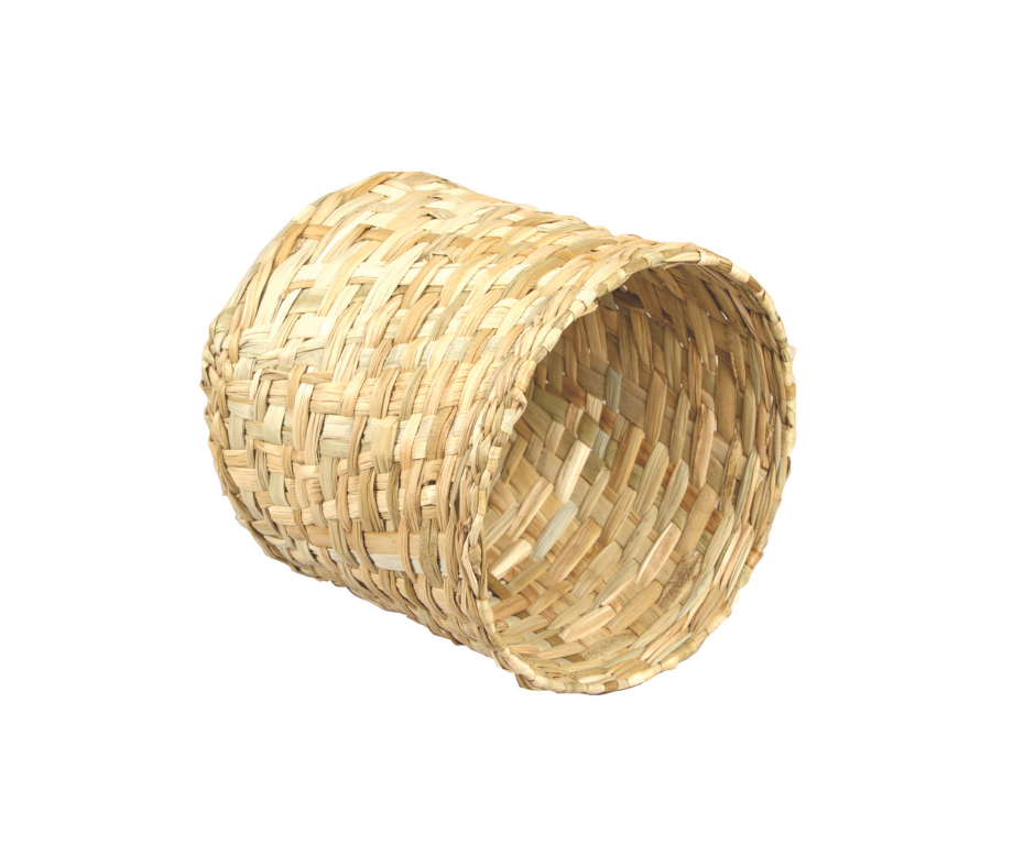 Cachepô Flor Taboa Organizador Fibra Natural Decorativo:médio 24x23 ...