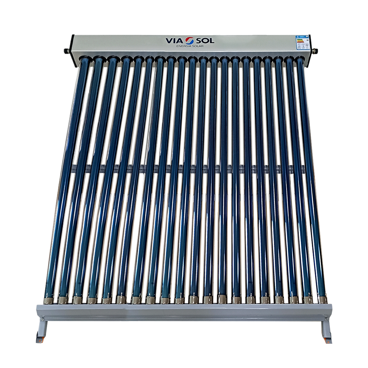 Coletor Aquecedor Solar Tubo Á Vácuo 20 Tubos Baixa Pressão Alta ...