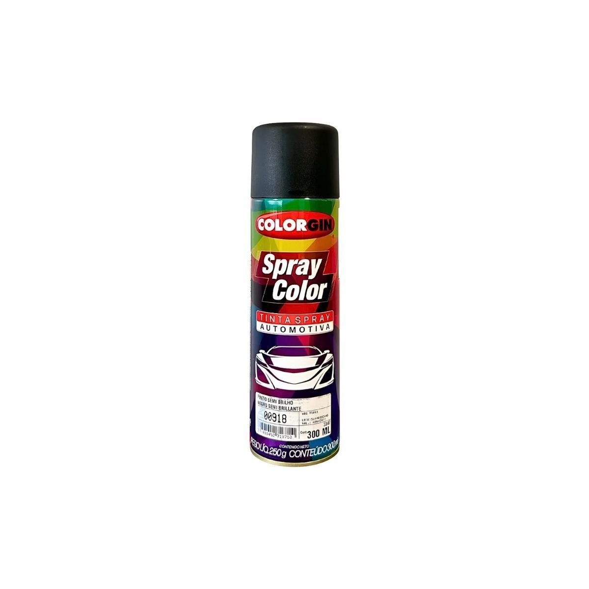 Spray Color Preto Semibrilho 300ml | Colorgin | MadeiraMadeira