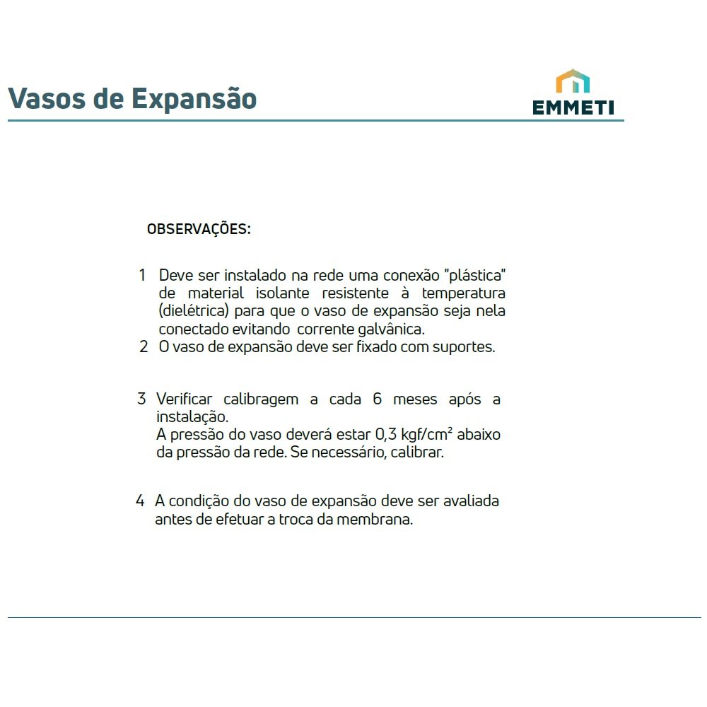 Vaso De Expansao 12 litros com Membrana - Emmeti | MadeiraMadeira