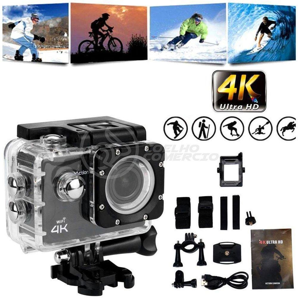 Go Cam Vídeo Action Ação Wifi 4k Sports Cam Ultra Hd Dv 30m ...