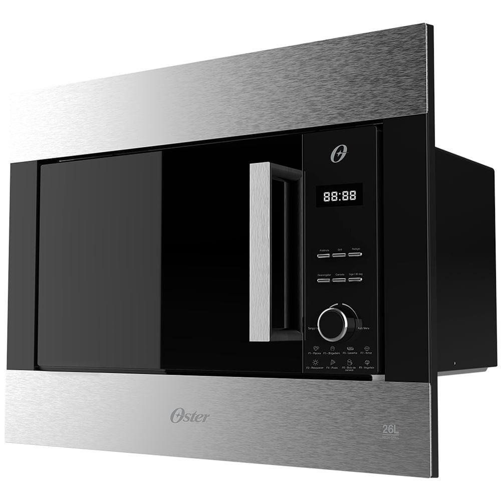 Micro-ondas De Embutir Oster Black Inox 26L 127V | MadeiraMadeira