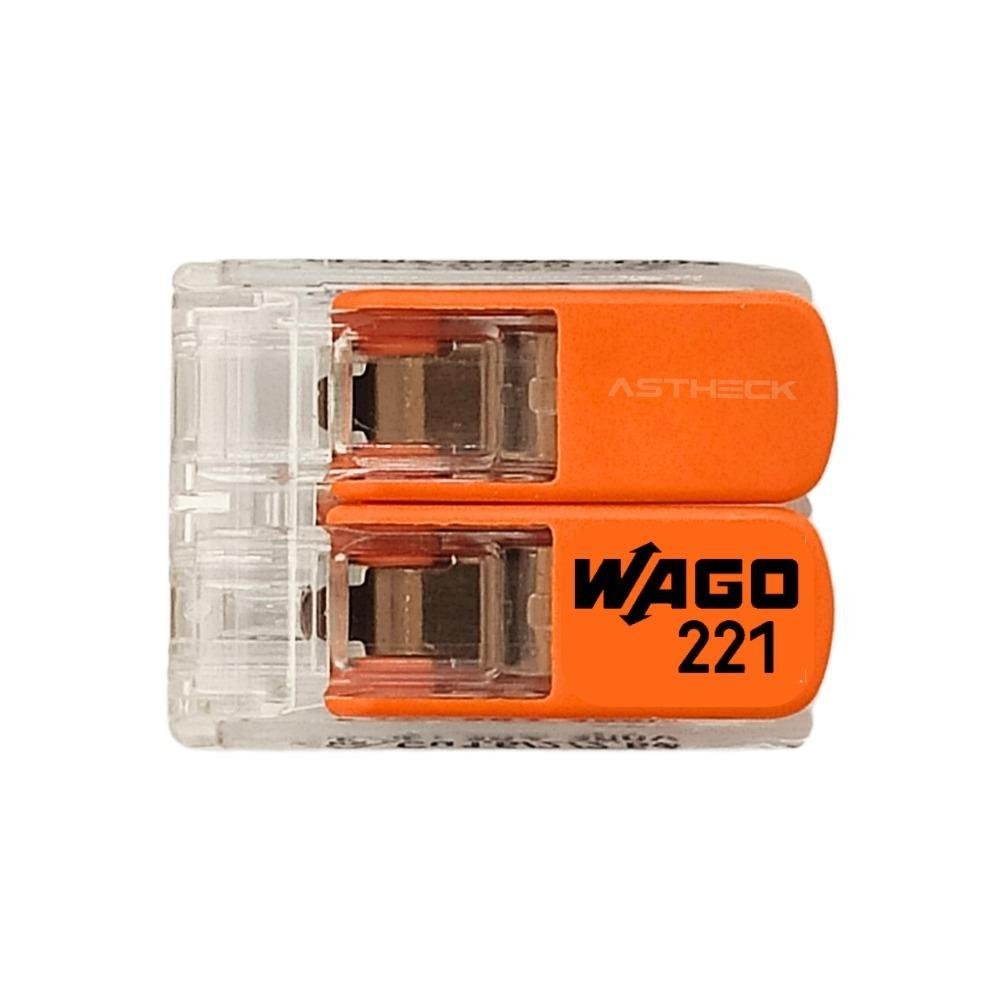 Kit 6 Conectores Wago 6mm 2 Vias Emenda Linha 221 | MadeiraMadeira