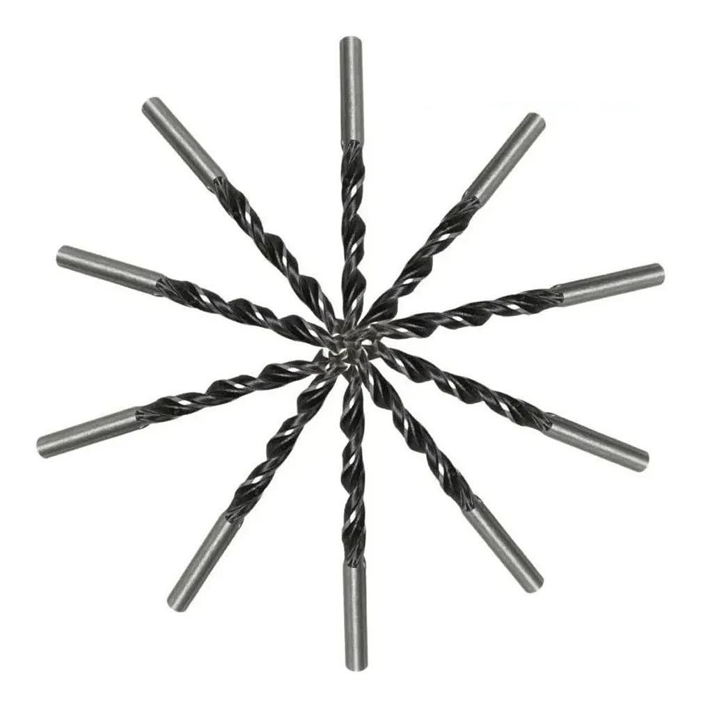 Kit 10 Brocas 3 Pontas Madeira Starfer 3mm e 4mm Precisão para Furar ...
