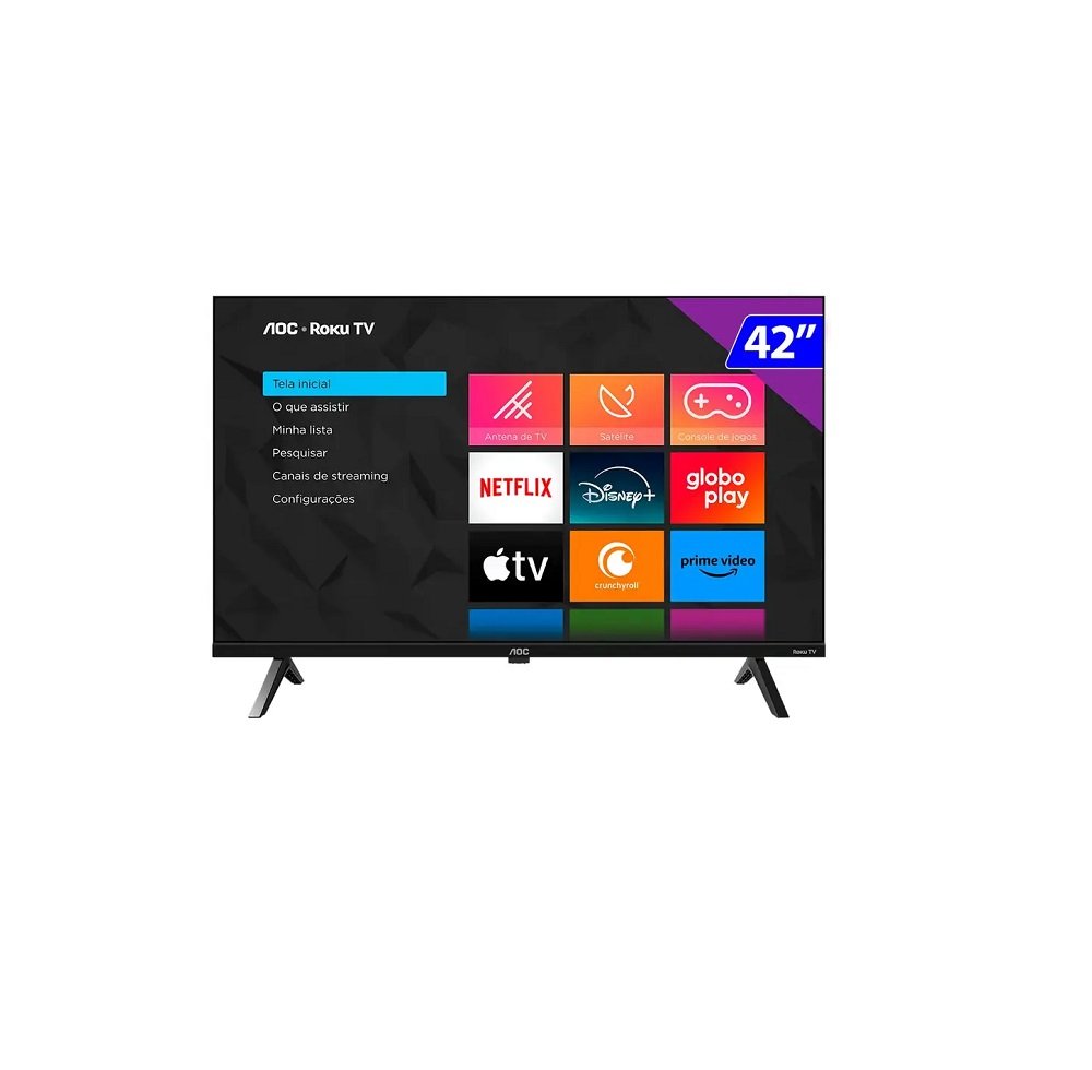 Smart TV 42" AOC Full HD 42S5045/78G com Processador Quad Core, Sistema ...