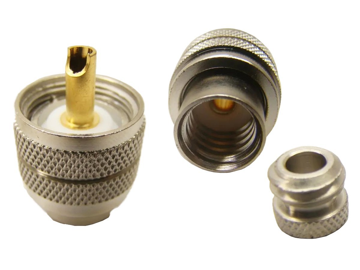 5 Conector Uhf Macho Mini Fixo com Redutor Rg58 Solda | MadeiraMadeira