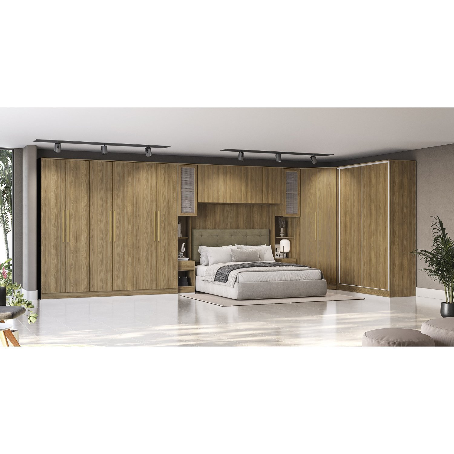 Roupeiro Modulado 2 Portas de Correr 1584mm | MadeiraMadeira