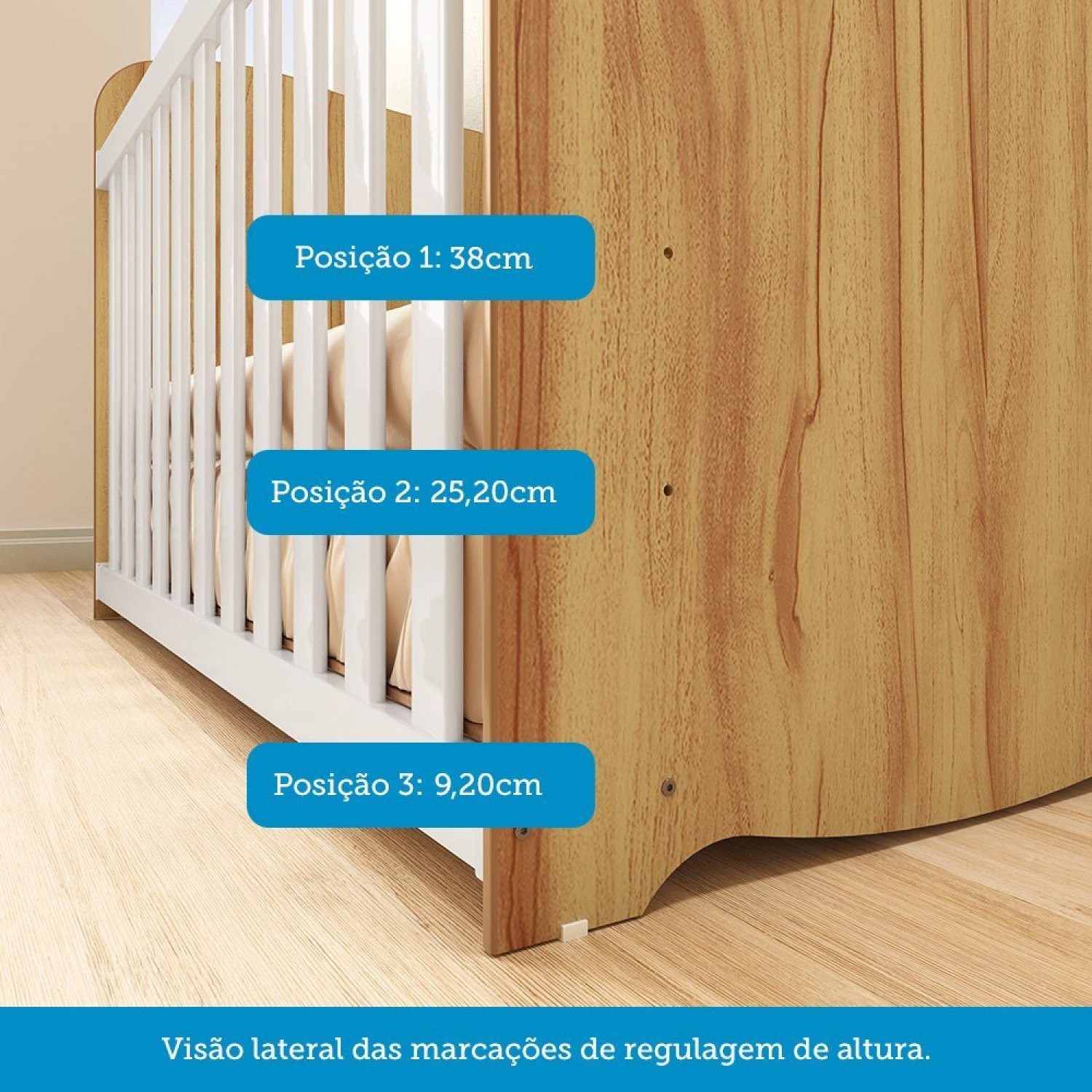 Berço Americano Simples 100% MDF Mimo | MadeiraMadeira