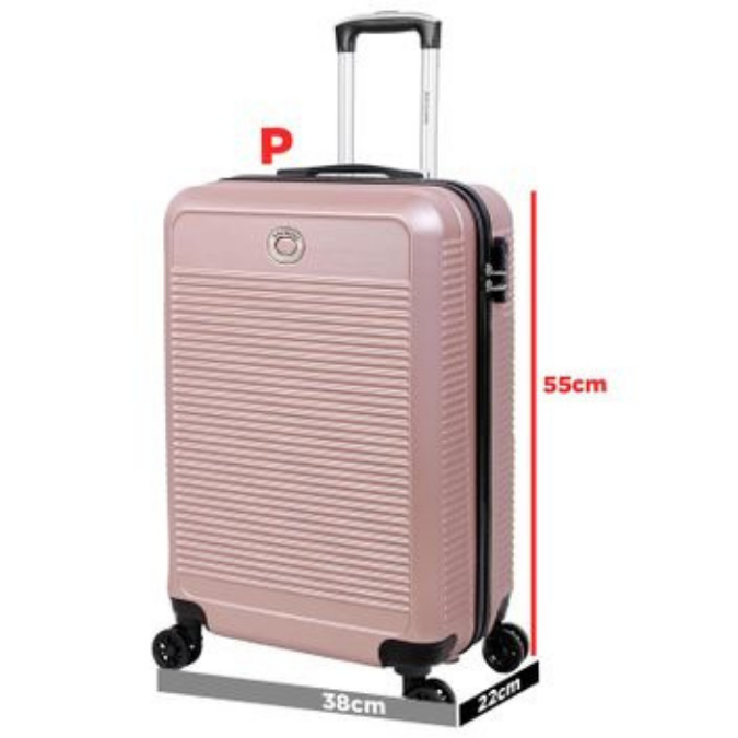 Mala de Bordo P 20'' Pisa Rígida 360° Santino - Rosa | MadeiraMadeira